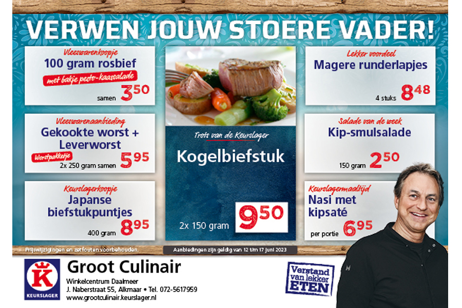 Aanbiedingen Groot Culinair, Keurslager